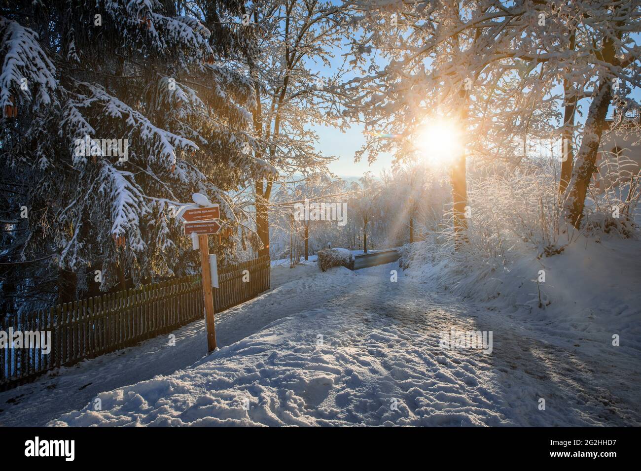Winter in the Ore Mountains Stock Photo - Alamy