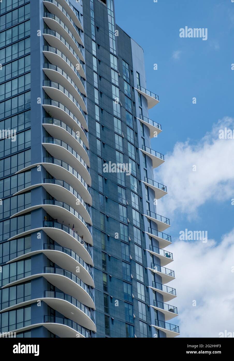 Stylish balconies on residential high rise building Stock Photo - Alamy