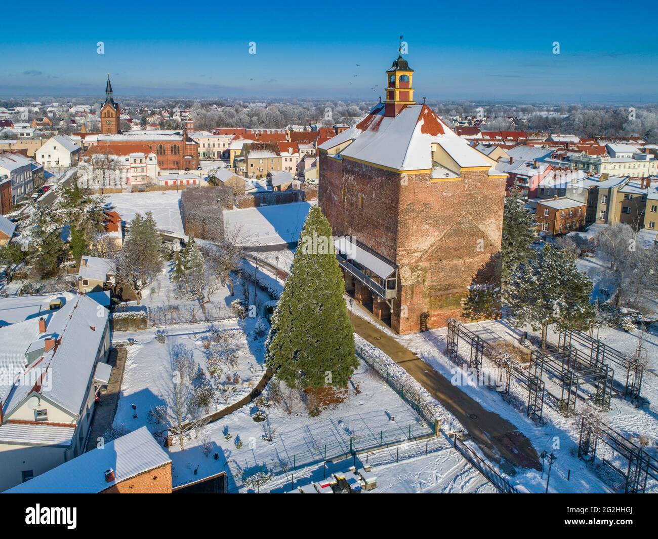 Old fortress tower Peitz Stock Photo - Alamy