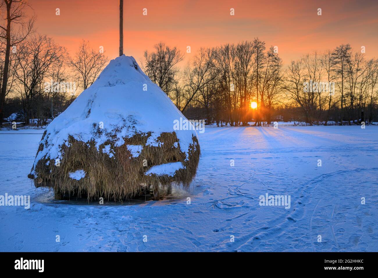 Winter rest in the Spreewald Stock Photo - Alamy