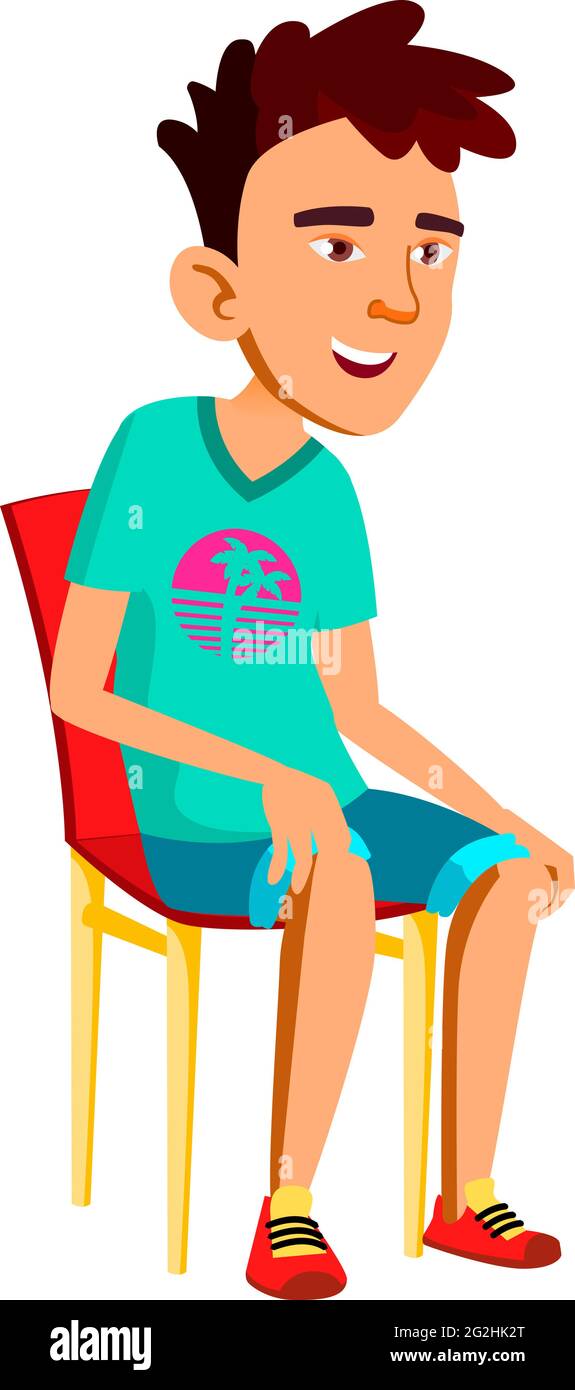 chinese boy laughing from comedy theatrical performance cartoon vector ...