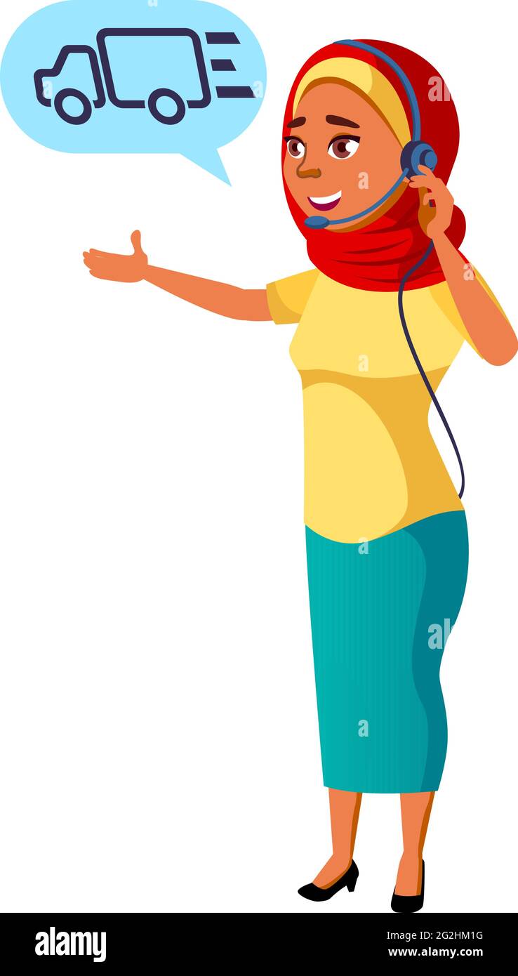 call center worker lady talking with client about order delivery ...