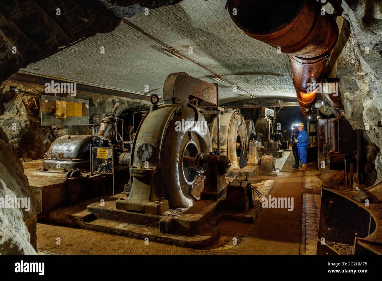 Cavern with an old hydroelectric power station in the Drei-Brüder ...