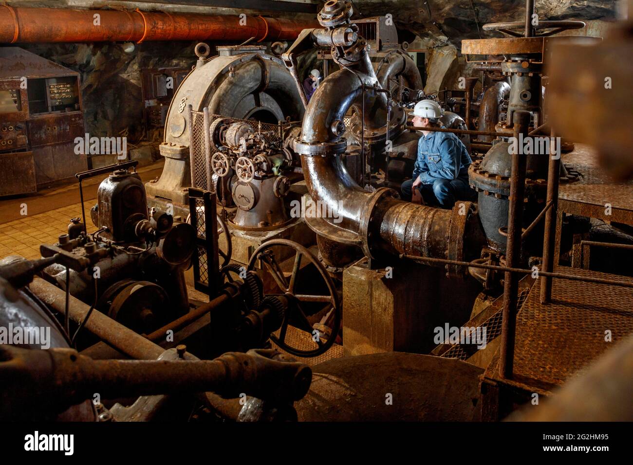 Cavern with an old hydroelectric power station in the Drei-Brüder ...