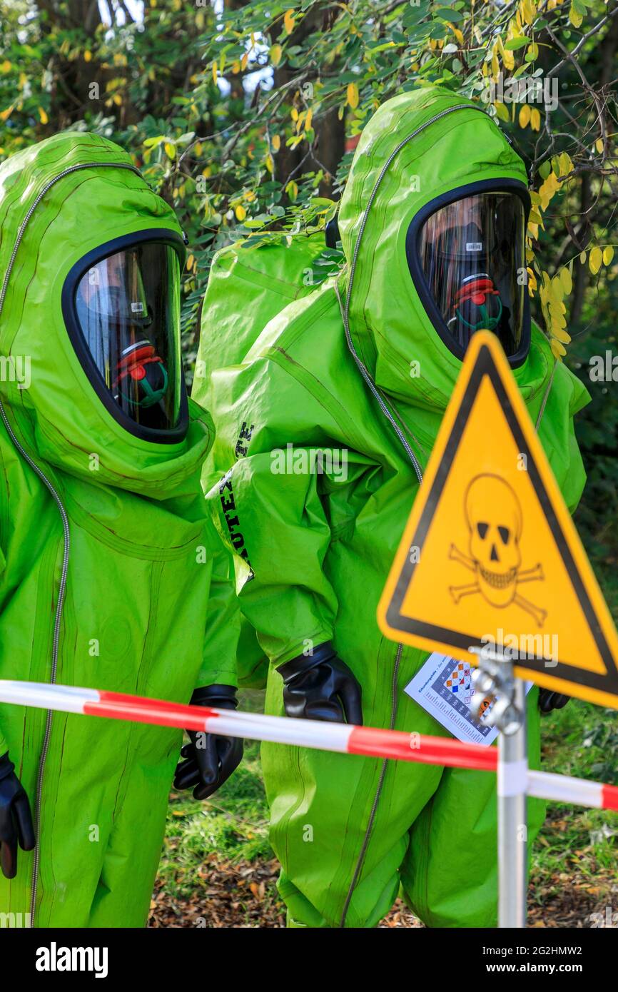 Rescue exercise with NBC defense Stock Photo - Alamy