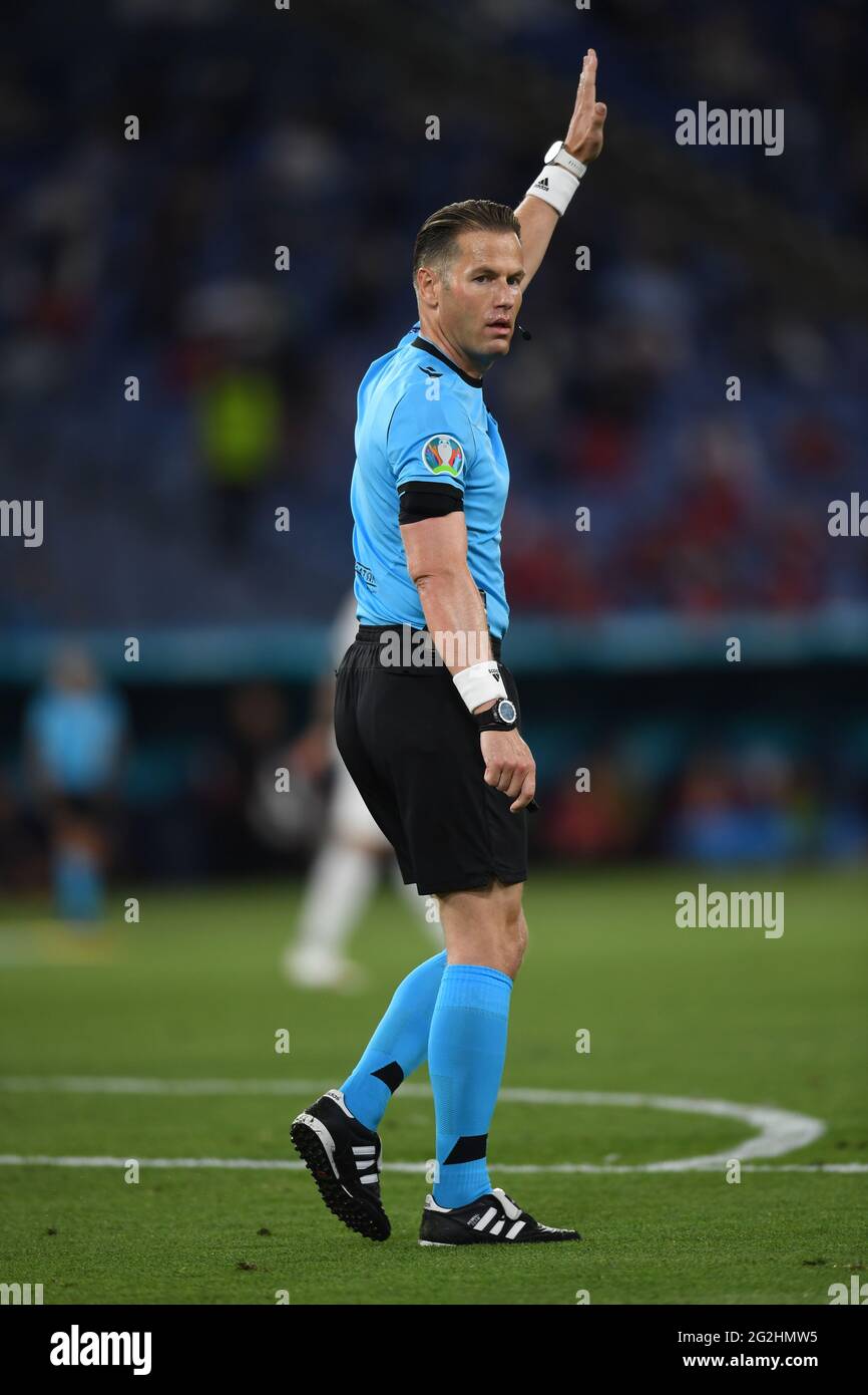 Rome, Italy. 11th June 2021. Danny Makkelie (Referee) during the Uefa ...