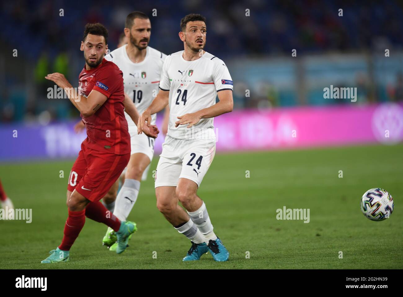 Rome, Italy. 11th June 2021. Hakan Calhanoglu (Turkey)Alessandro ...