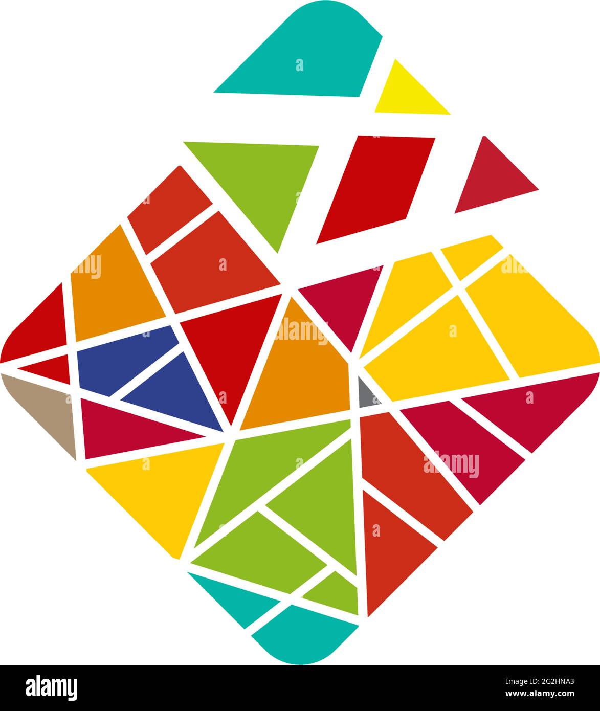 Mosaic art logo design vector template Stock Vector Image & Art - Alamy