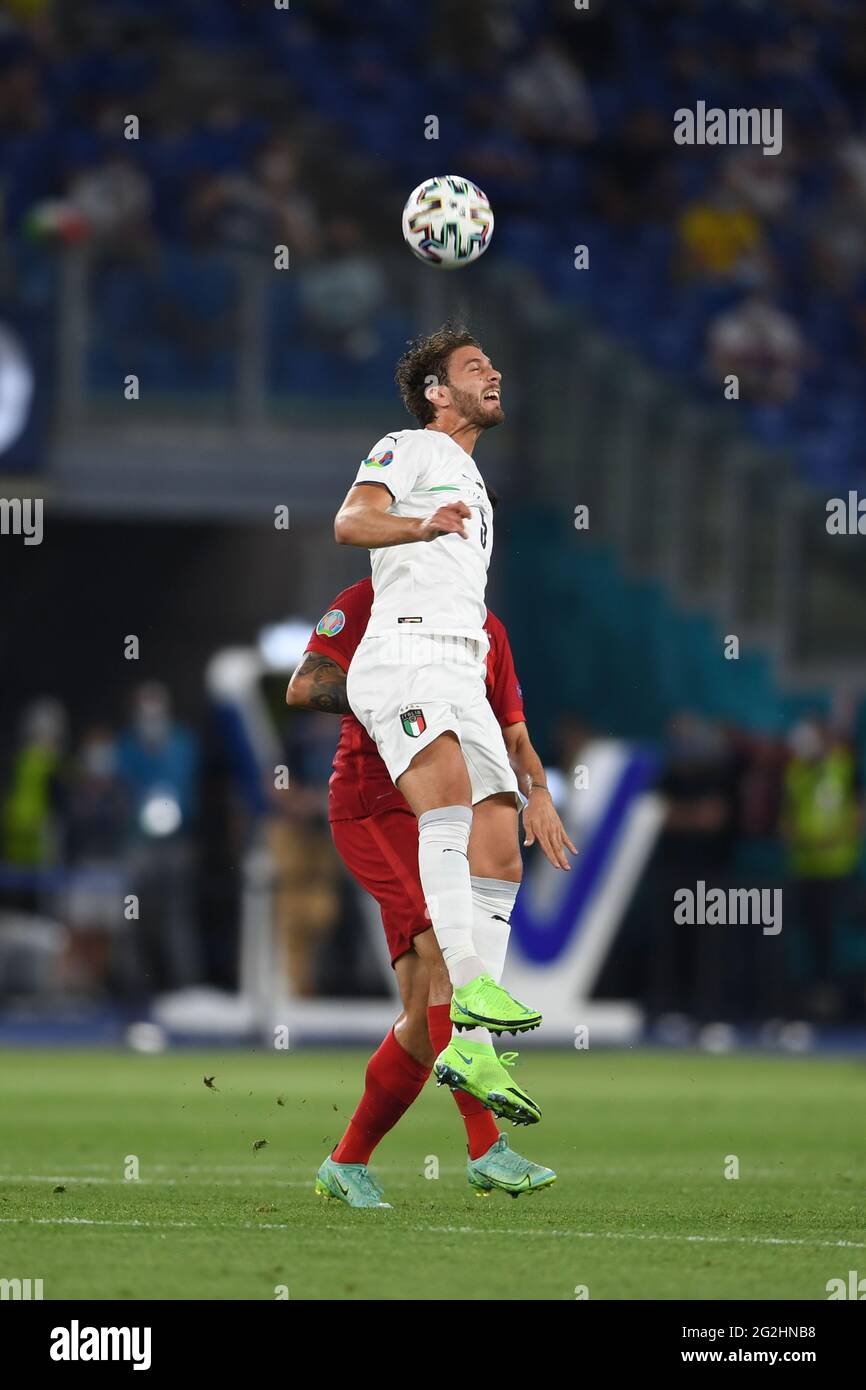 Rome, Italy. 11th June 2021. Manuel Locatelli (Italy)Ozan Tufan (Turkey ...