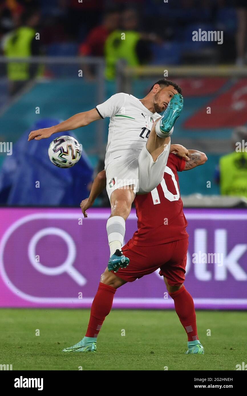 Rome, Italy. 11th June 2021. Alessandro Florenzi (Italy)Hakan ...