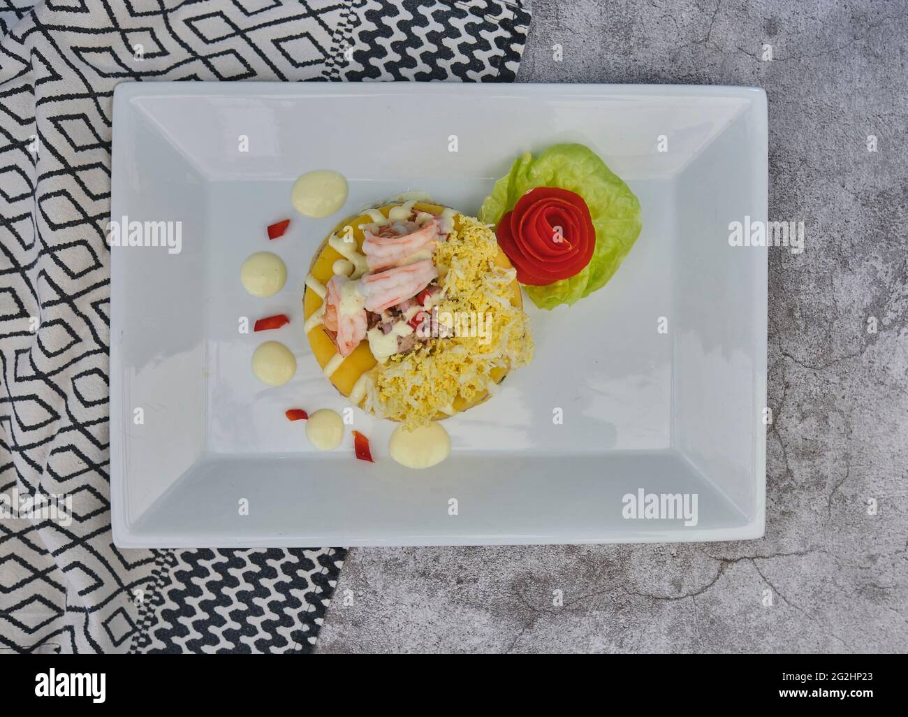 Peruvian Food: Causa rellena de atun. Tuna causa rellena. Traditional ...