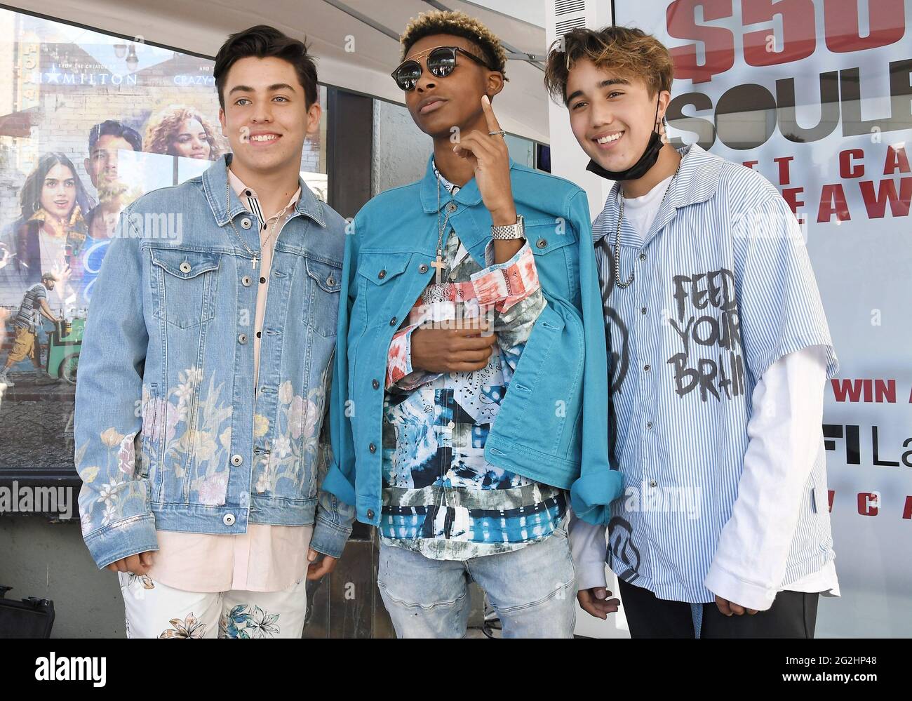 (L-R) Freddy Pomee, Tren Reed-Brown and Isaiah Morgan at the Unveiling ...