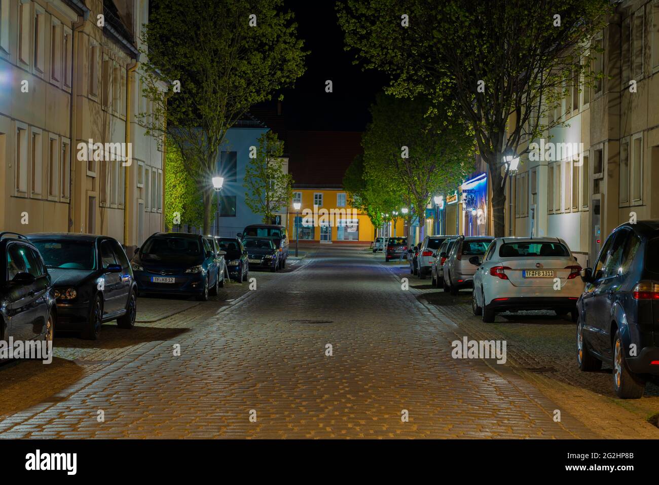 5 May 2021 , Germany , City of Luckenwalde,Deserted streets during ...