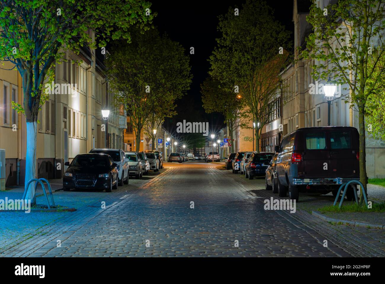 5 May 2021 , Germany , City of Luckenwalde,Deserted streets during ...