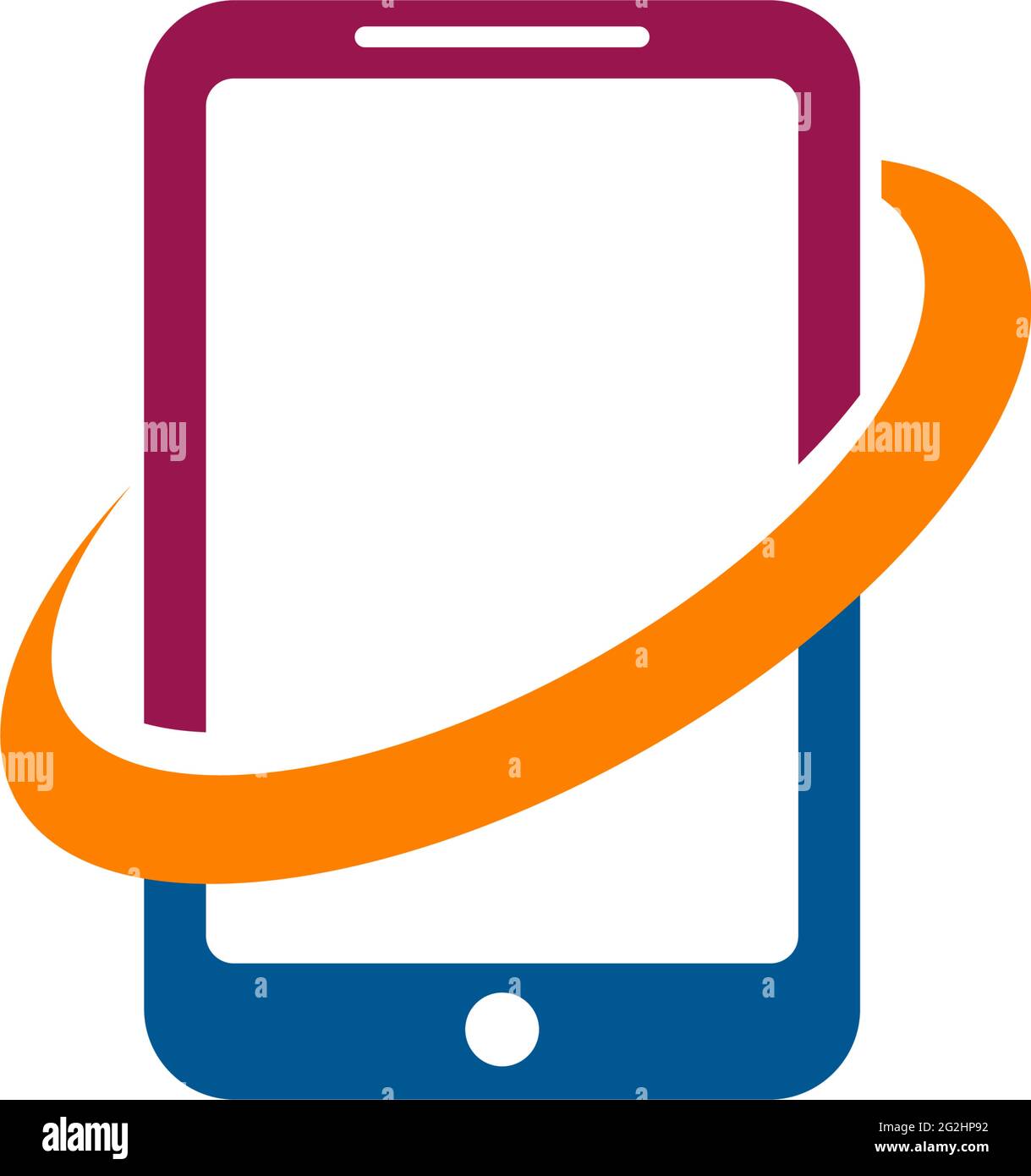 Smartphone icon logo design vector template Stock Vector Image & Art ...