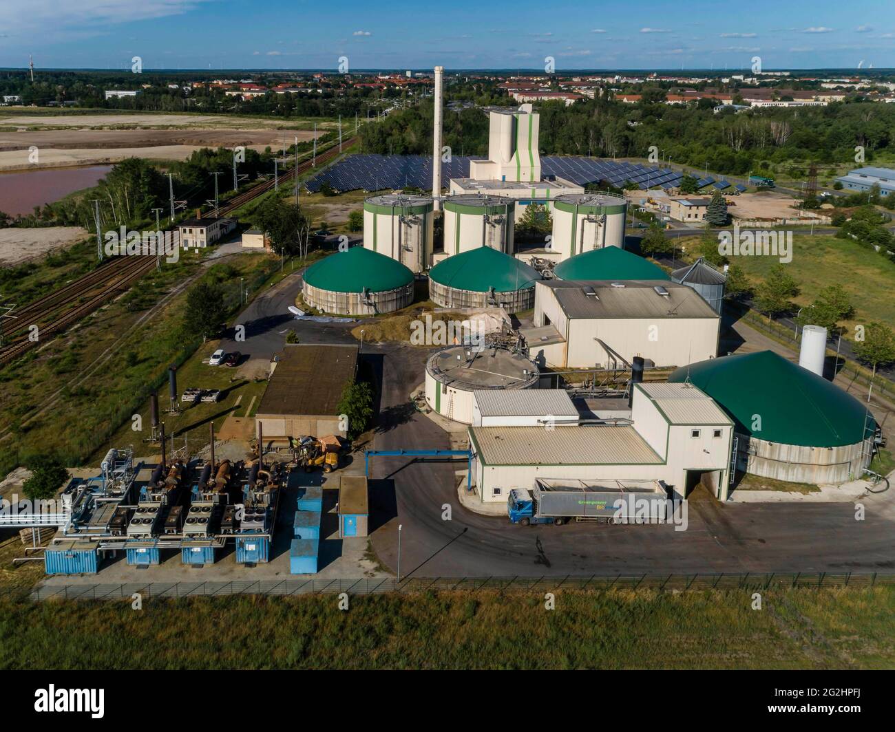 Brieske biogas plant near Senftenberg Stock Photo - Alamy