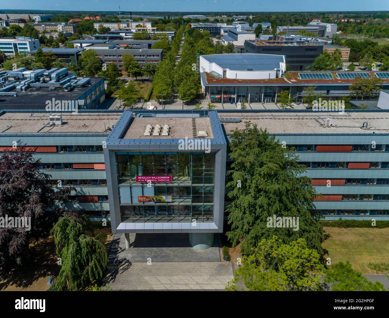 View of the university campus of the Brandenburg Technical University ...