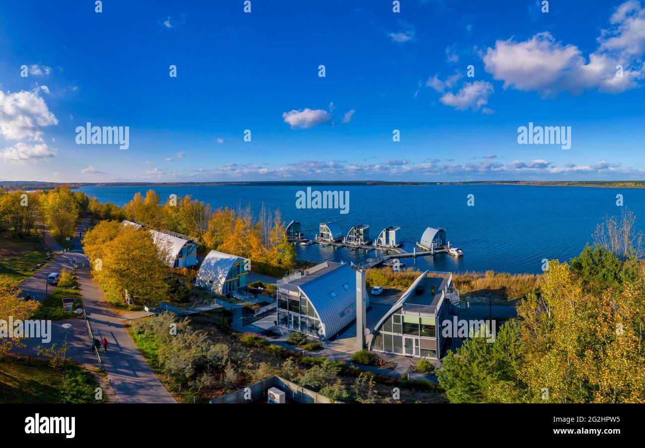 Floating houses at the future residential port of Scado Stock Photo - Alamy
