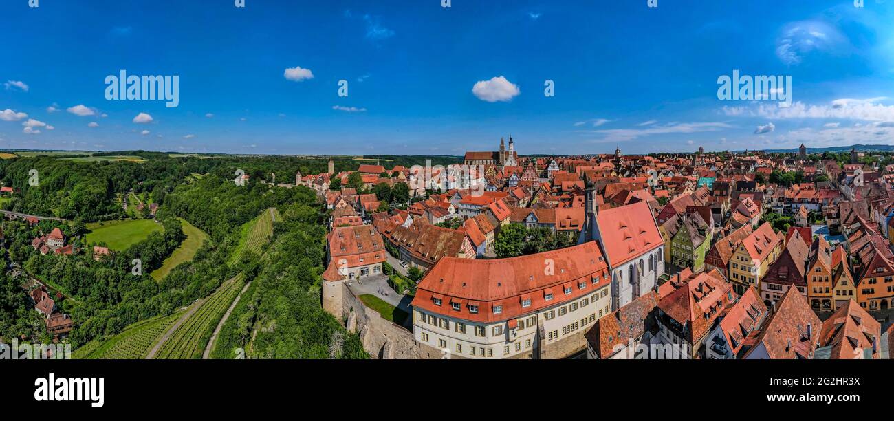 Rothenburg ob der Tauber, the historic old town and the unique location ...