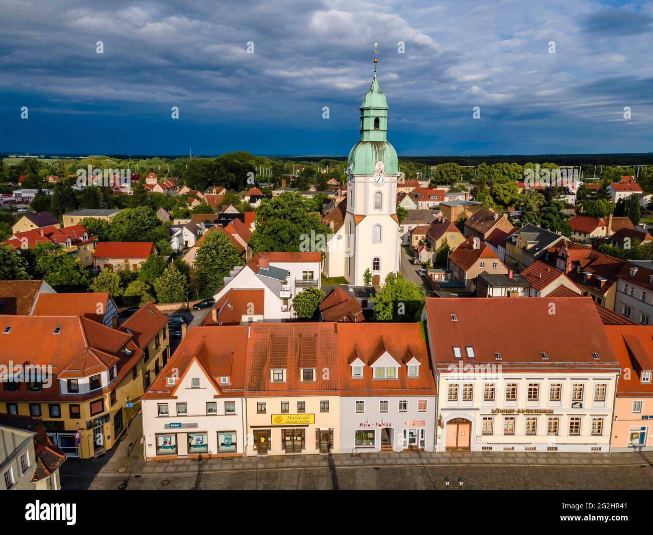 Ruhland market square Stock Photo - Alamy
