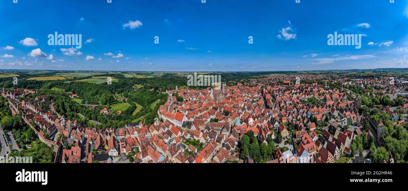 Rothenburg ob der Tauber, the historic old town and the unique location ...