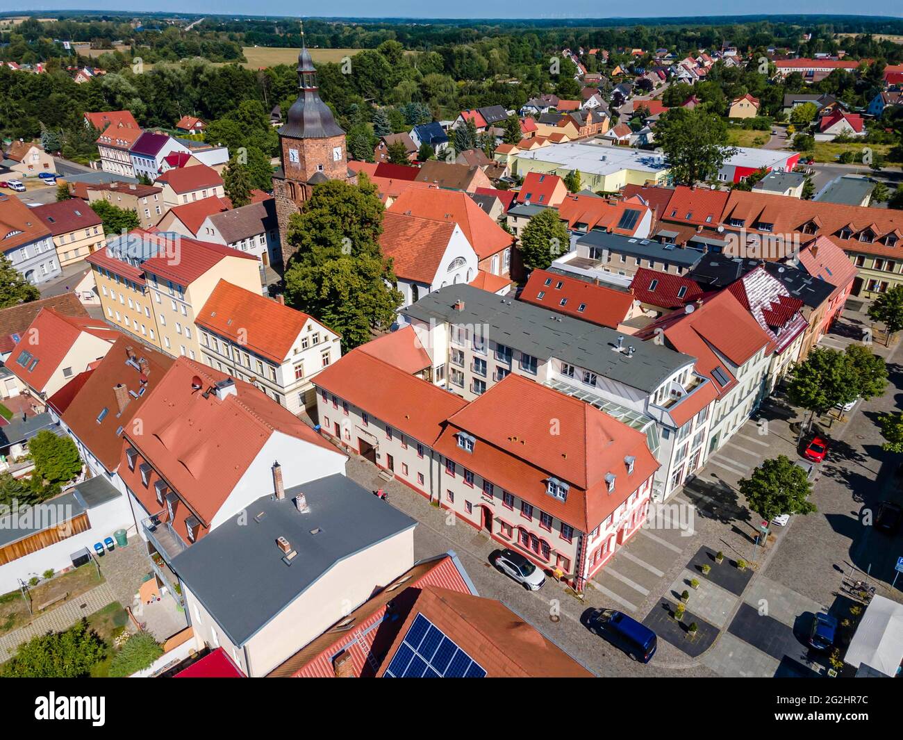 German-Wendish double church in Vetschau Stock Photo - Alamy