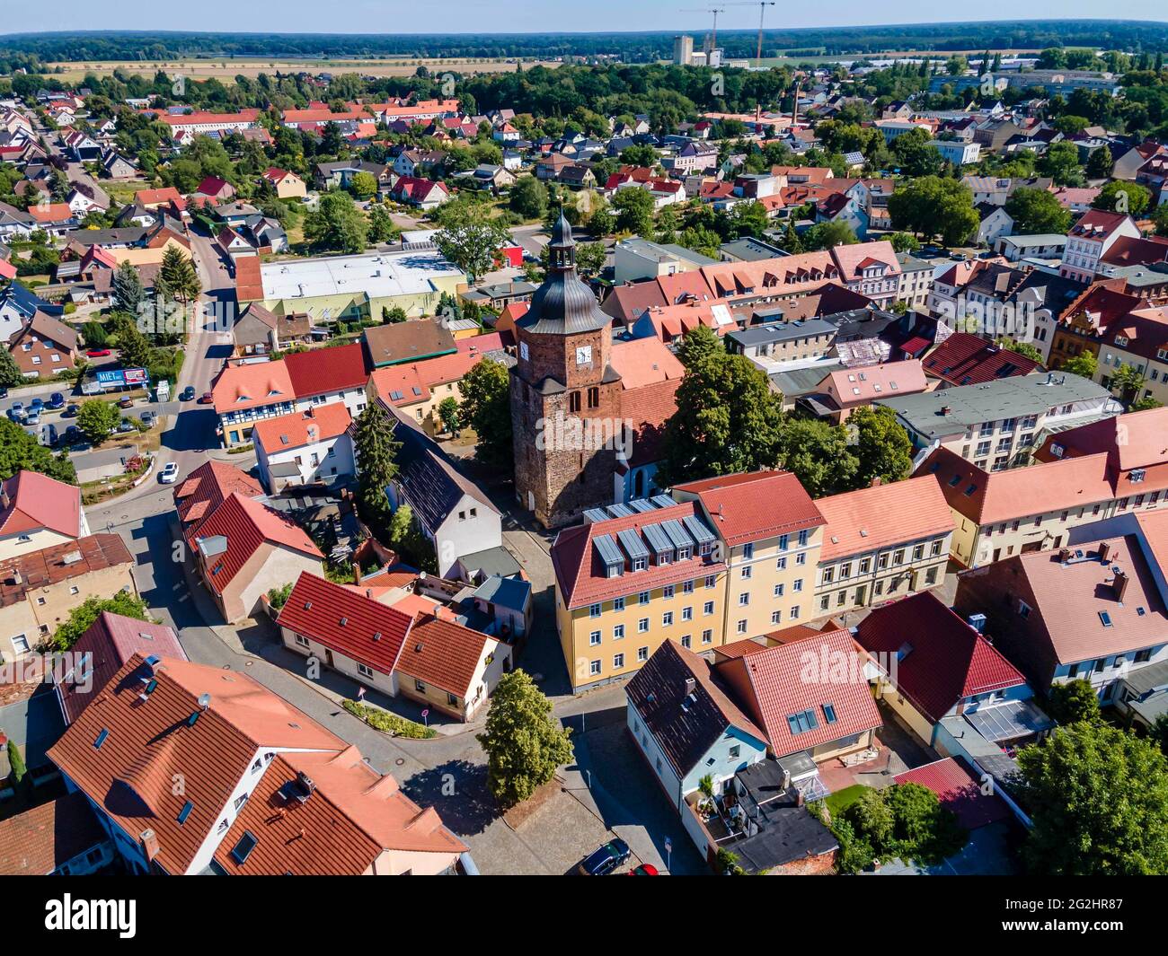 German-Wendish double church in Vetschau Stock Photo - Alamy