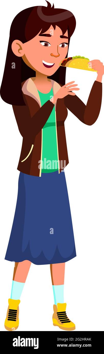 Lady tacos Stock Vector Images - Alamy