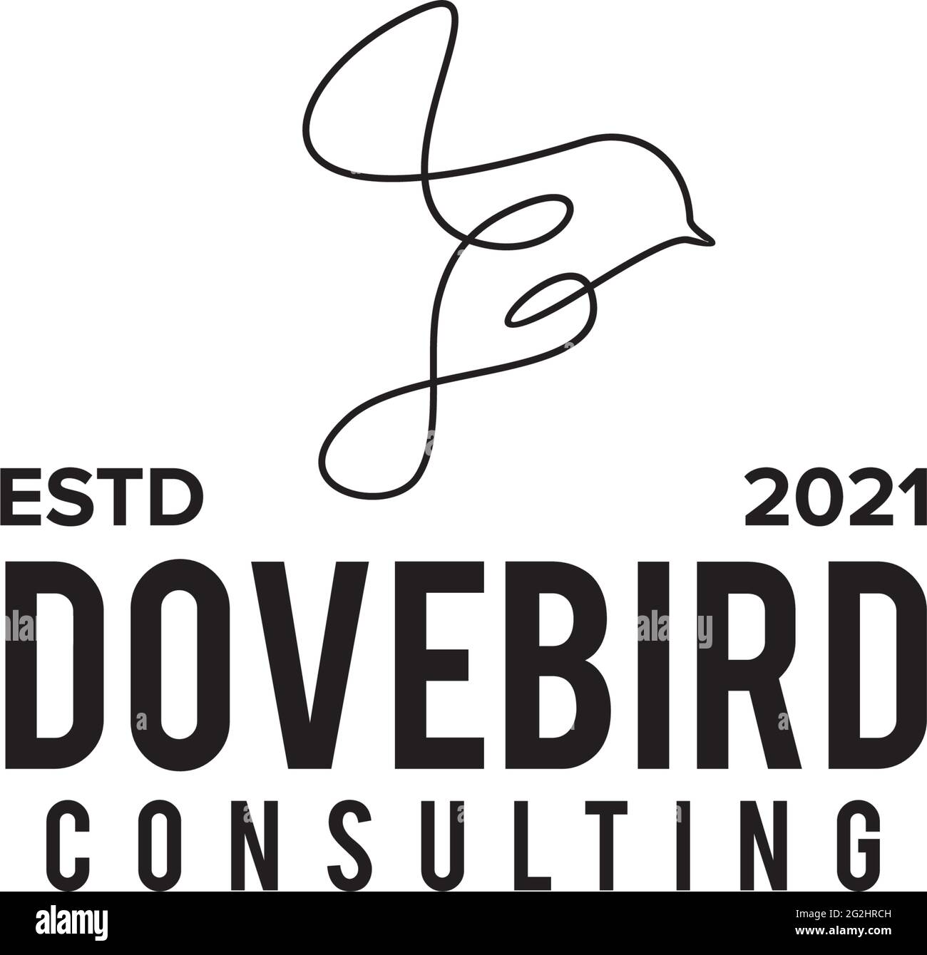 Line dove bird logo design vector template Stock Vector Image & Art - Alamy