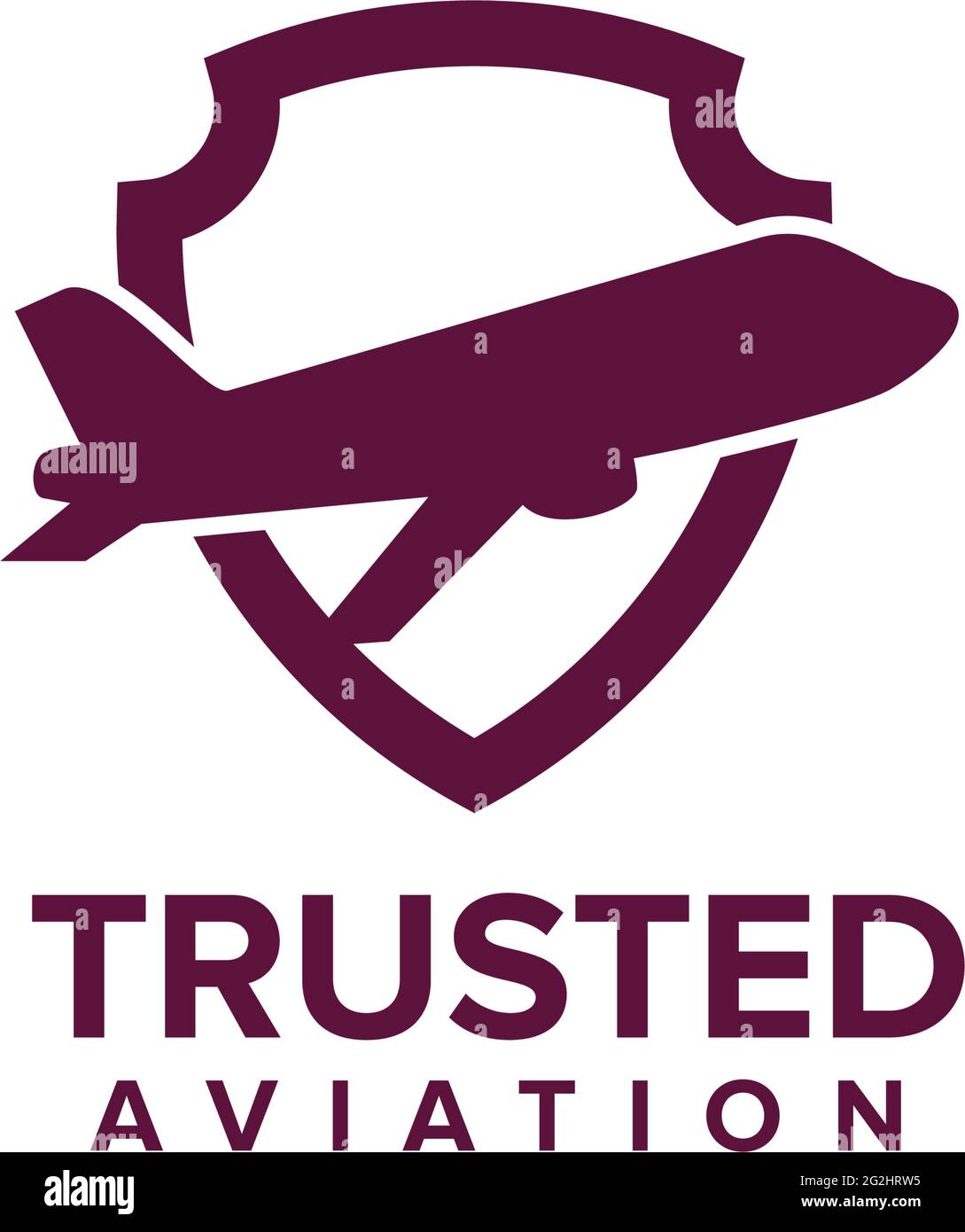 Trusted aviation emblem logo design vector template Stock Vector Image ...