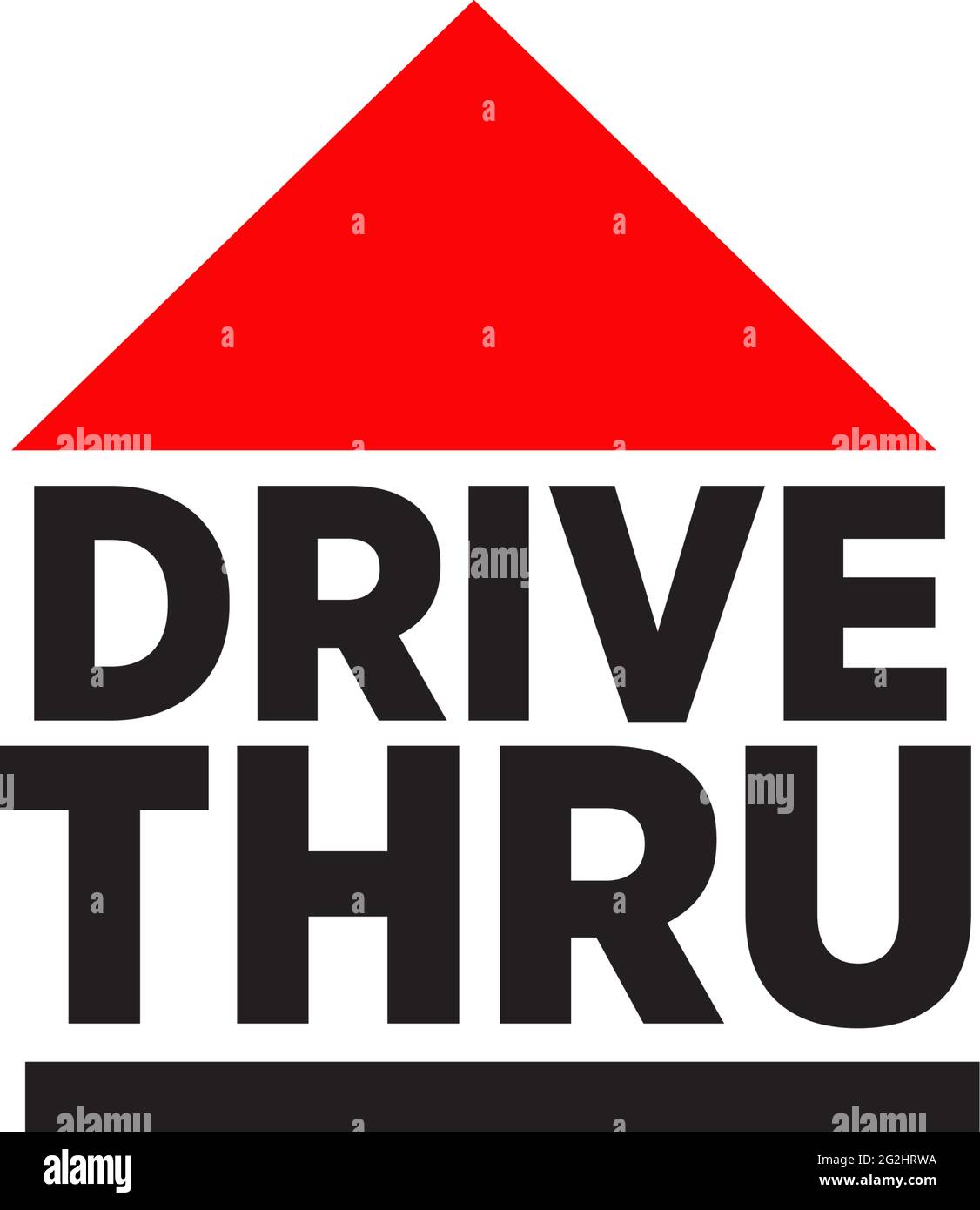 Drive thru text logo design vector template Stock Vector Image & Art ...