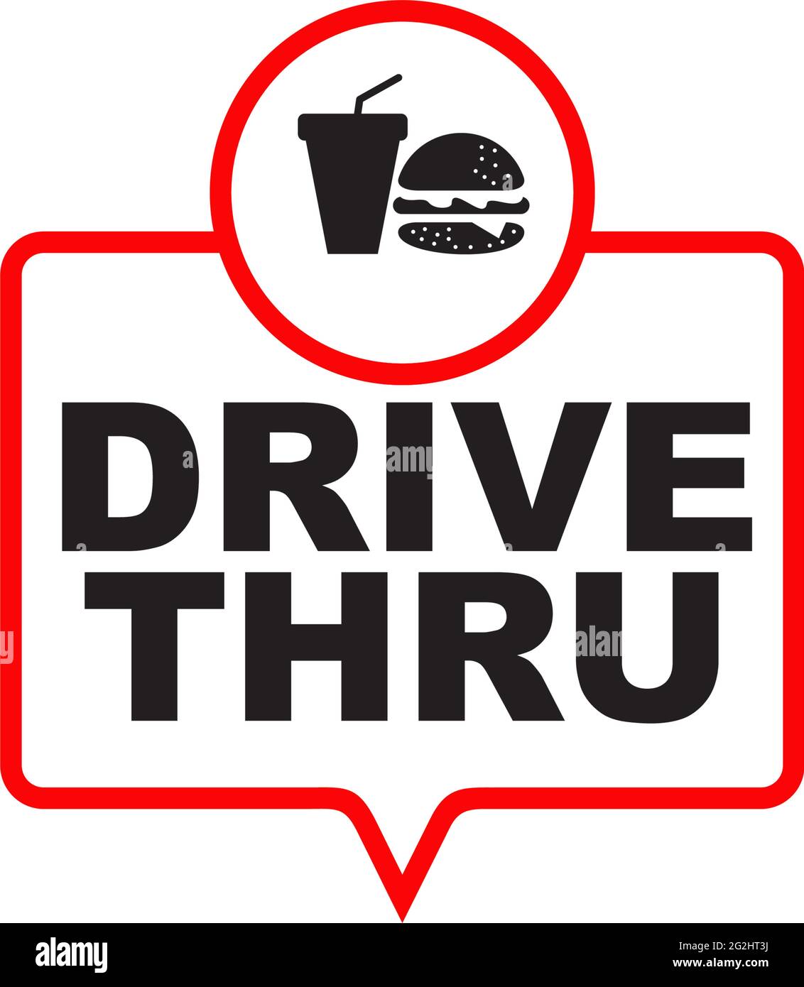 Drive thru text logo design vector template Stock Vector Image & Art ...