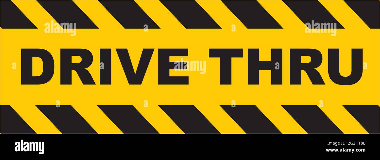 Drive thru text logo design vector template Stock Vector Image & Art ...