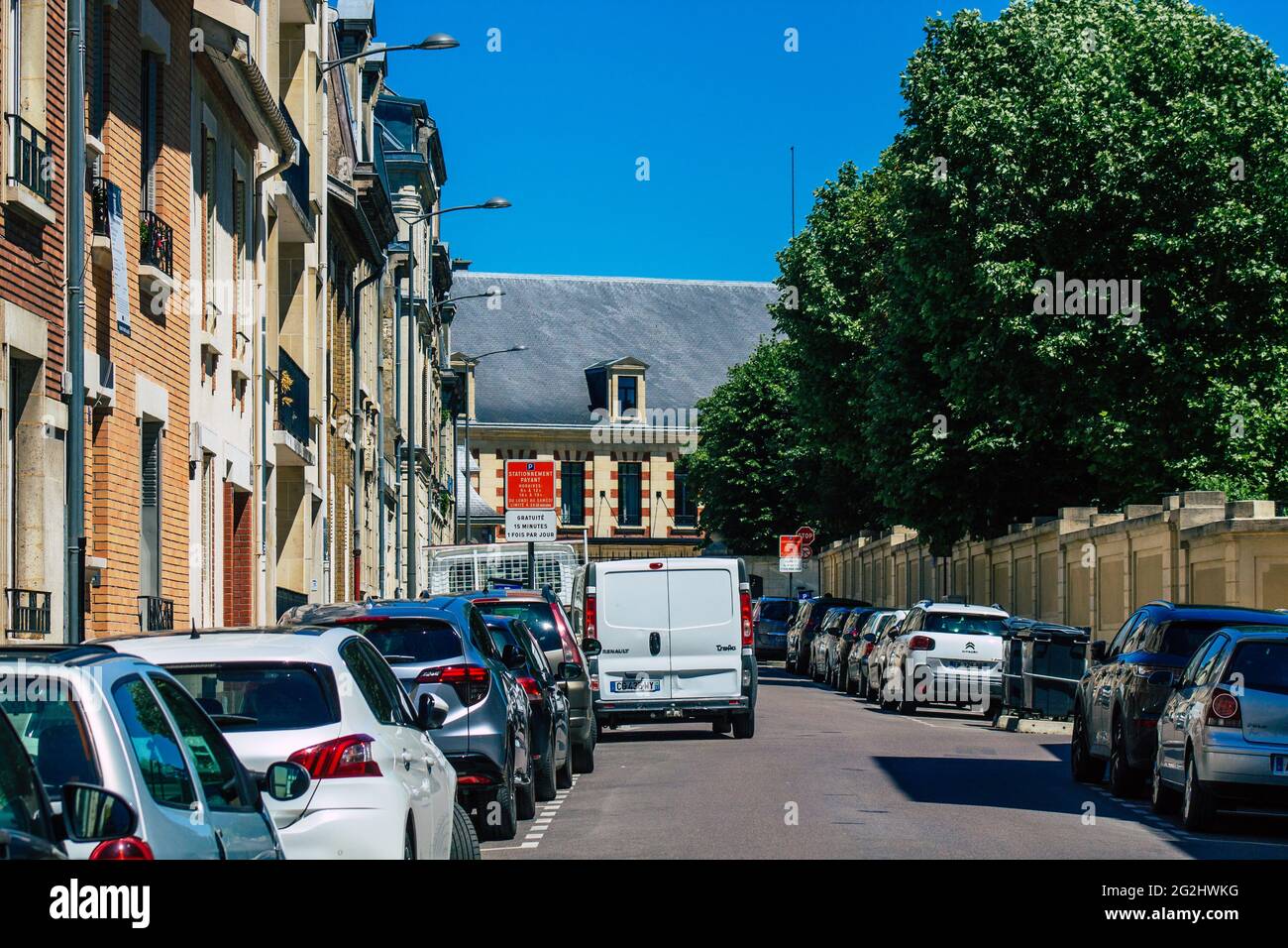 Reims France June 11, 2021 Urban landscape of the city of Reims, a city ...