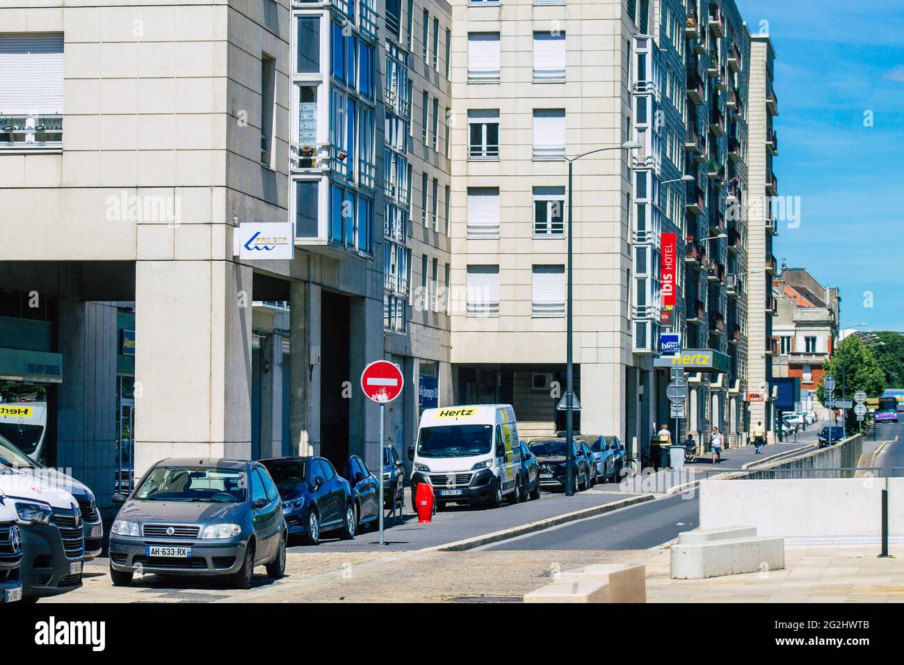Reims France June 11, 2021 Urban landscape of the city of Reims, a city ...