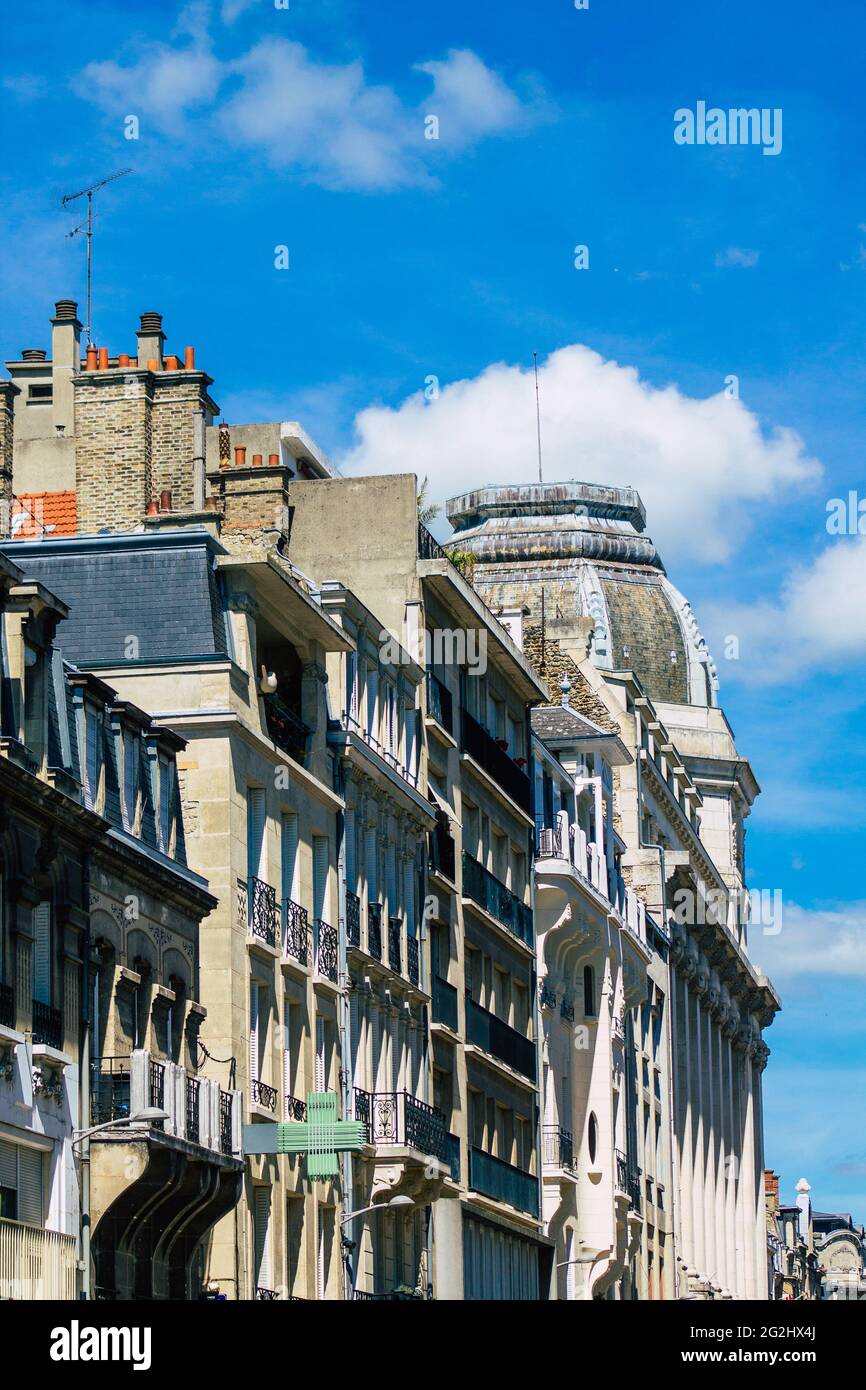 Reims France June 11, 2021 Urban landscape of the city of Reims, a city ...