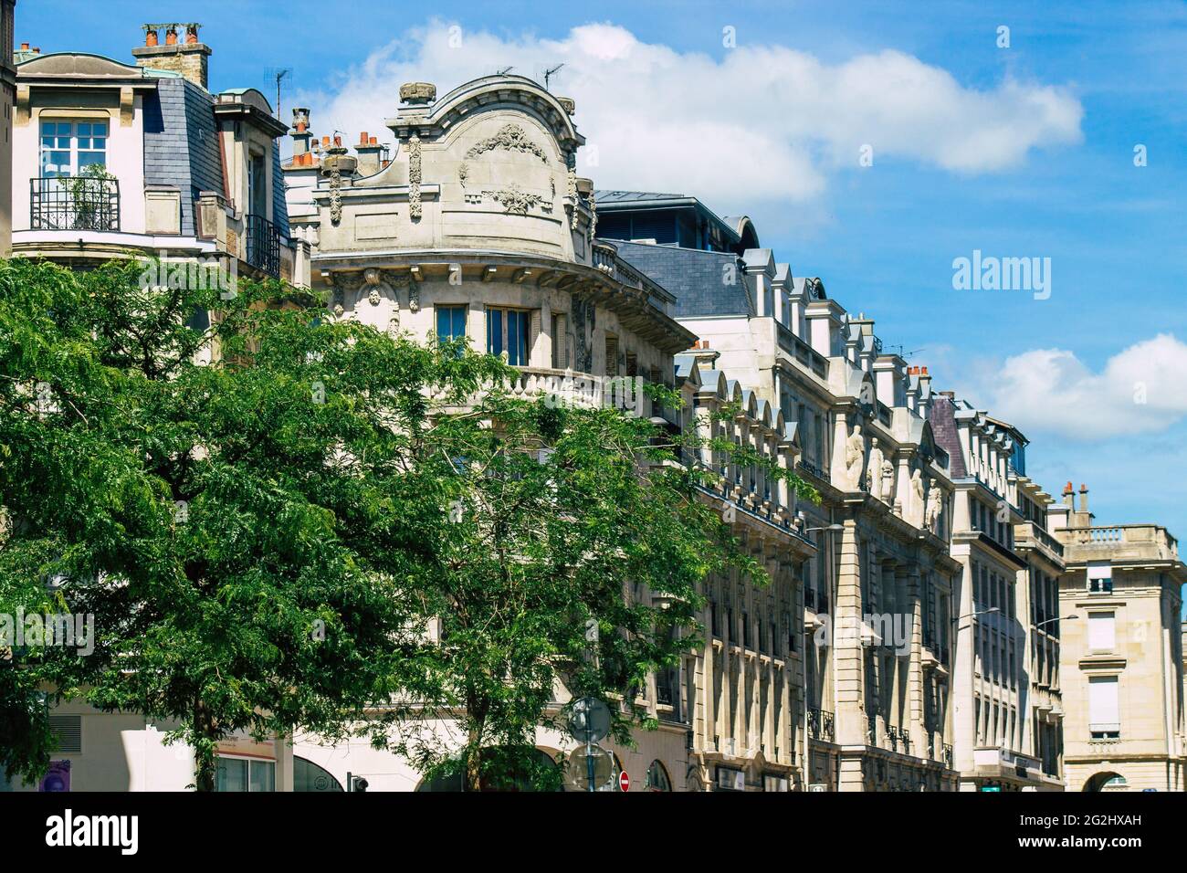 Reims France June 11, 2021 Urban landscape of the city of Reims, a city ...