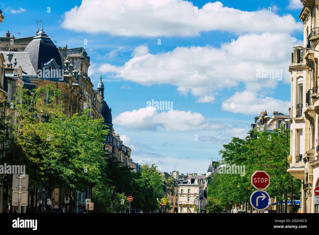 Reims France June 11, 2021 Urban landscape of the city of Reims, a city ...