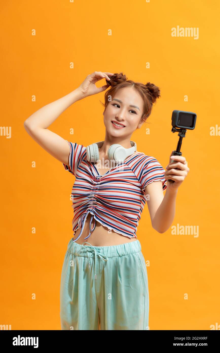 Action camera selfie hi-res stock photography and images - Alamy