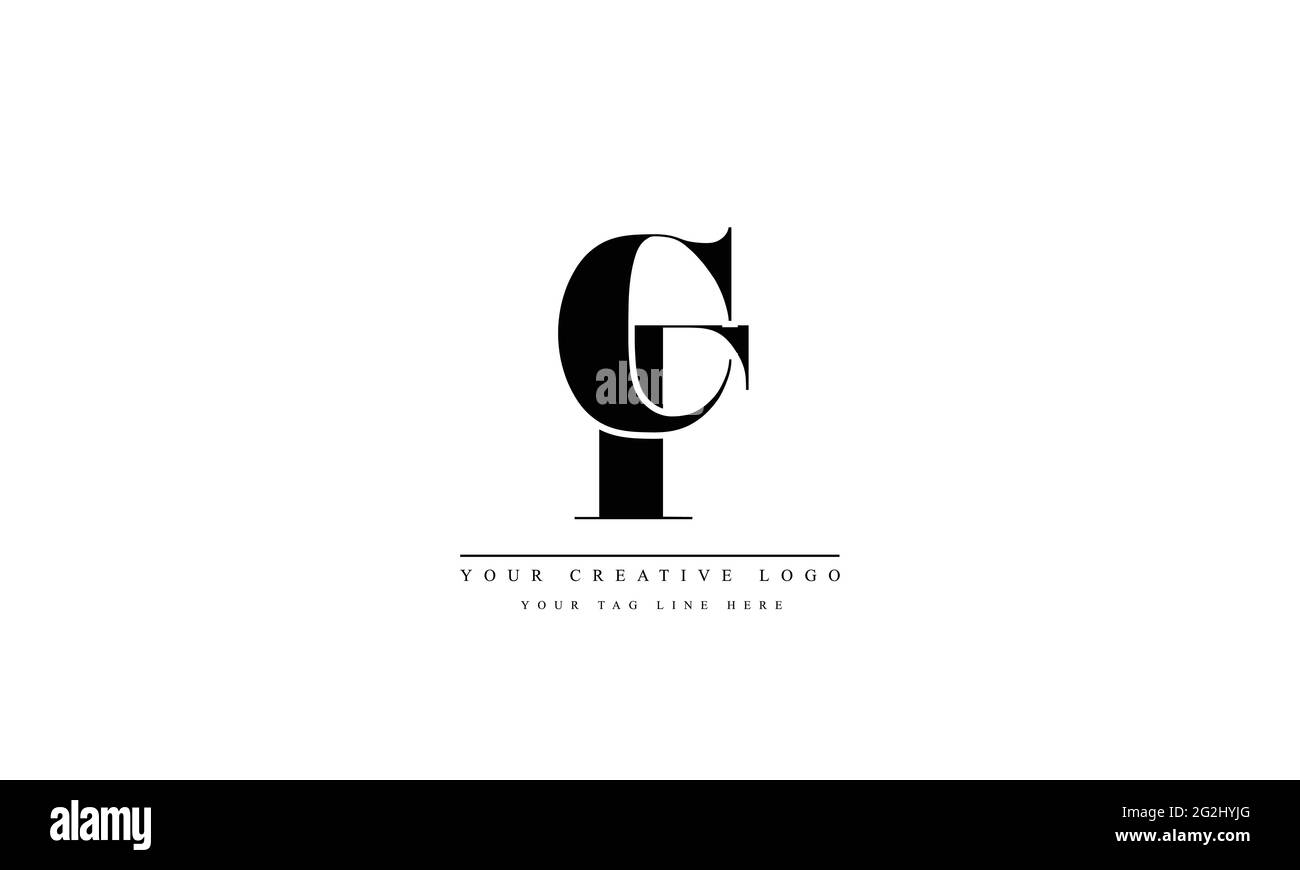 Letter Logo Design with Creative Modern Trendy Typography FC CF Stock ...