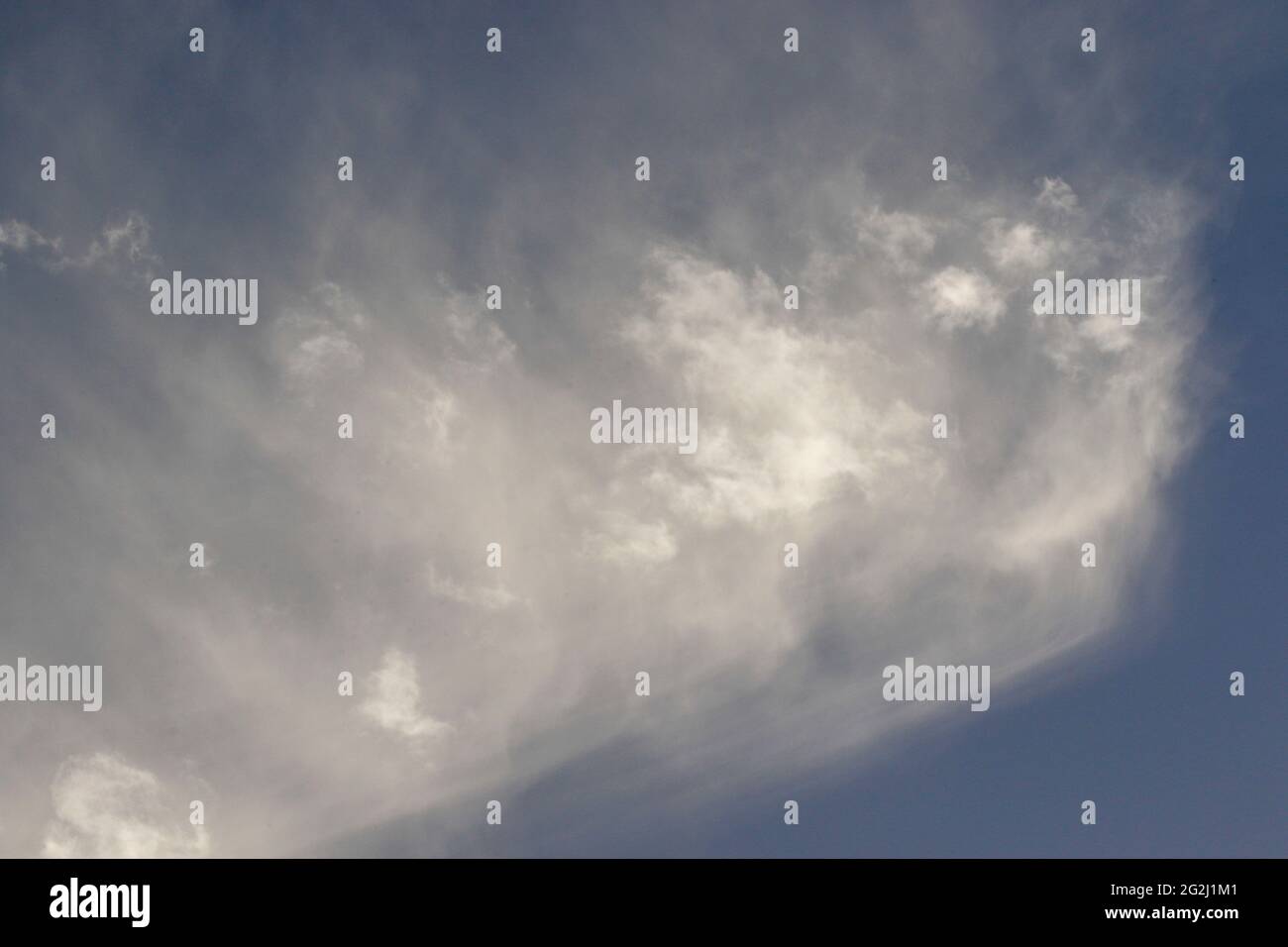 May 24, 2021-Sangju, South Korea-A Various cloud display on the blue ...