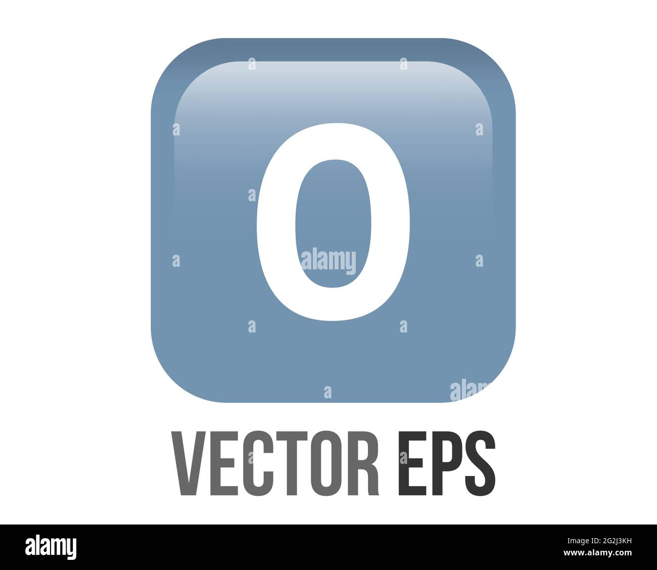The isolated vector shiny and smooth gradient blue keycap white digit ...