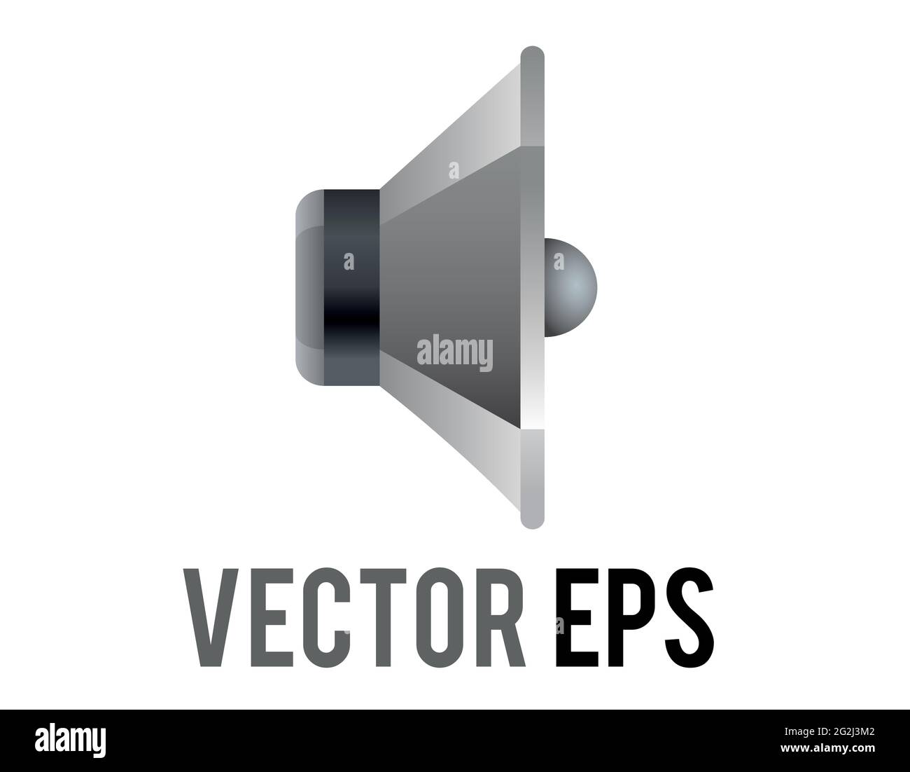 The isolated vector silver and black circle sound music speaker cone ...