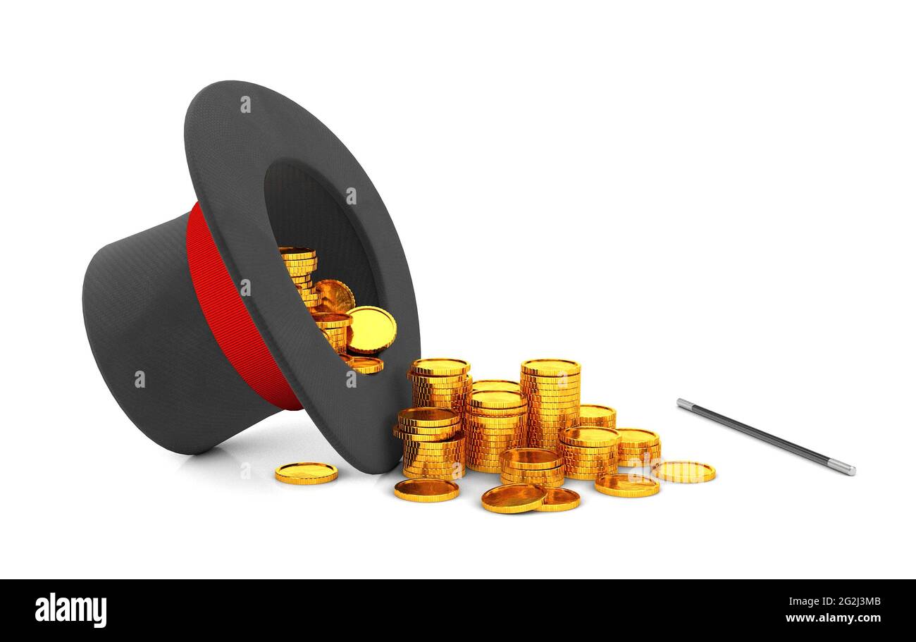 Magician coins hi-res stock photography and images - Alamy