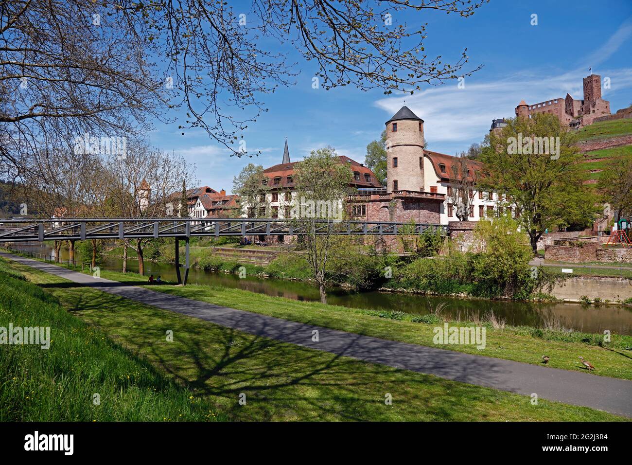 River Tauber, White Tower, Kittsteintor or Faultor, Wertheim Castle ...