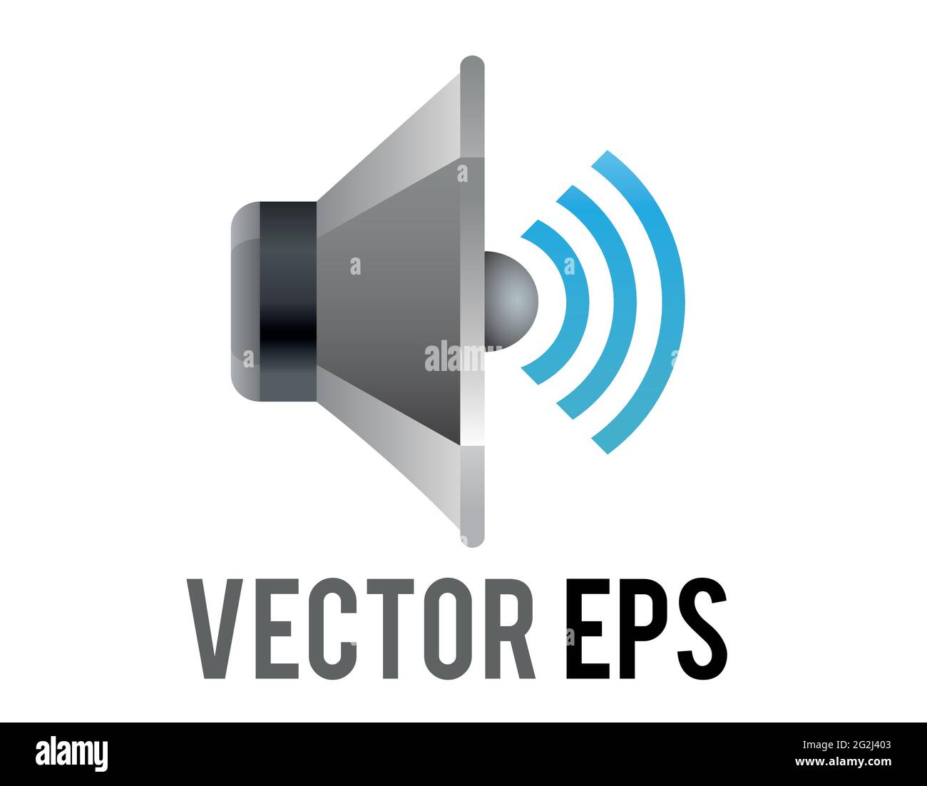 The isolated vector silver and black circle sound music muted speaker ...