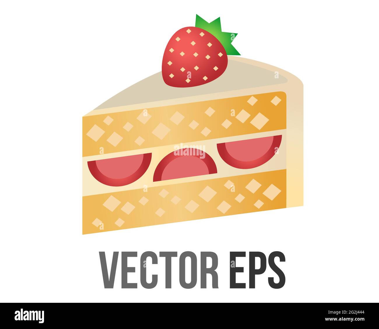 Strawberry shortcake cake with whipped cream Stock Vector Images - Alamy