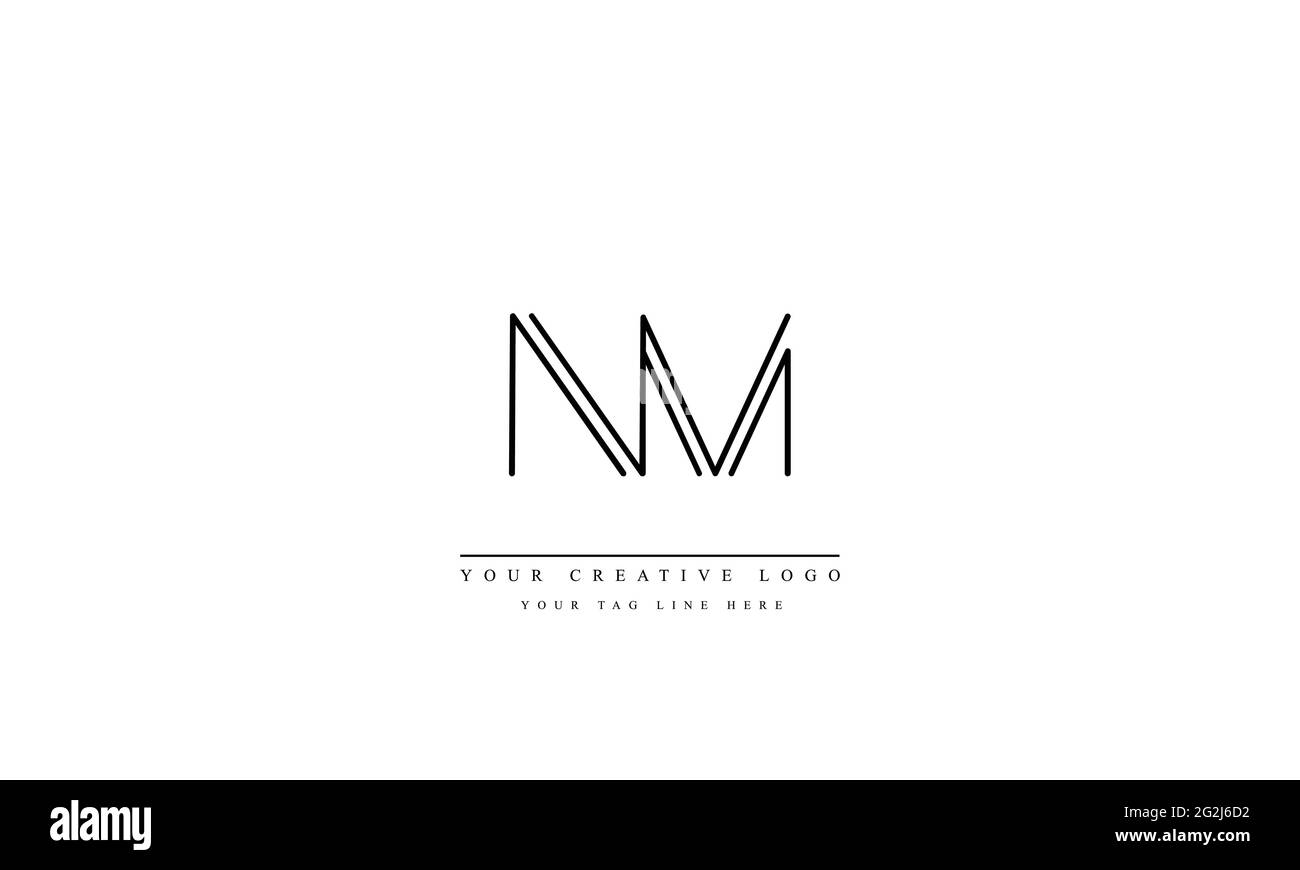 Nm modern logo hi-res stock photography and images - Alamy