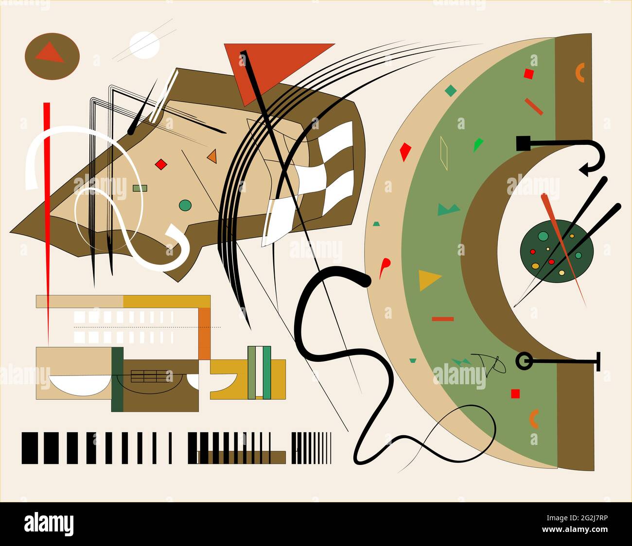 Abstract beige background ,fancy geometric and curved shapes ...