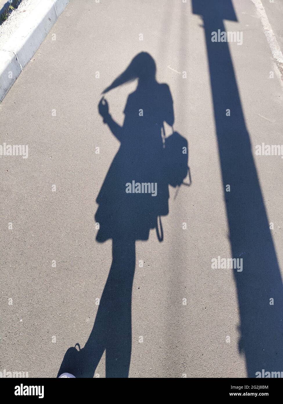 Woman single girl shadow hi-res stock photography and images - Alamy